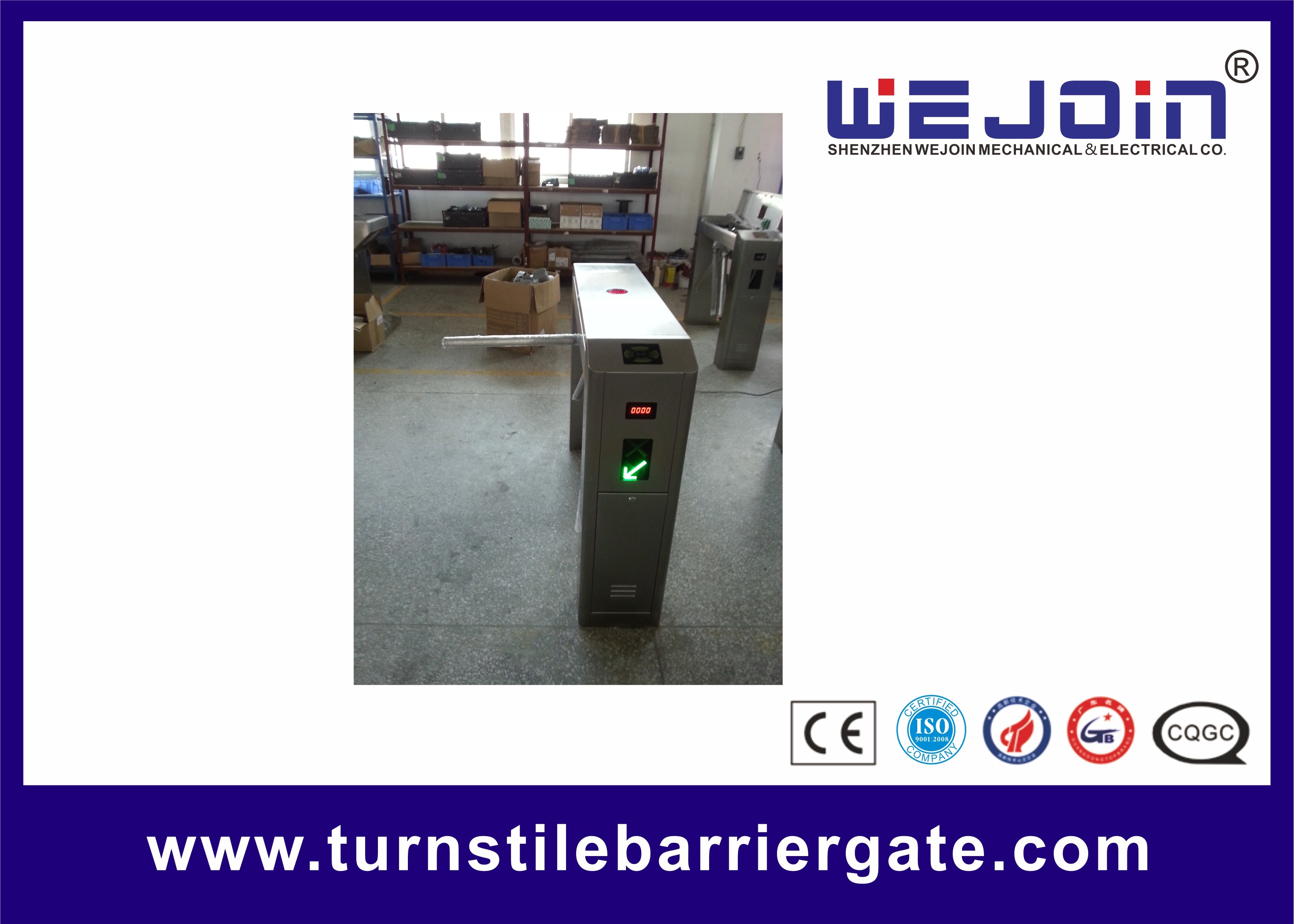 Flexible Double Tripod Turnstile Gate with DC Motor for supermarket ...