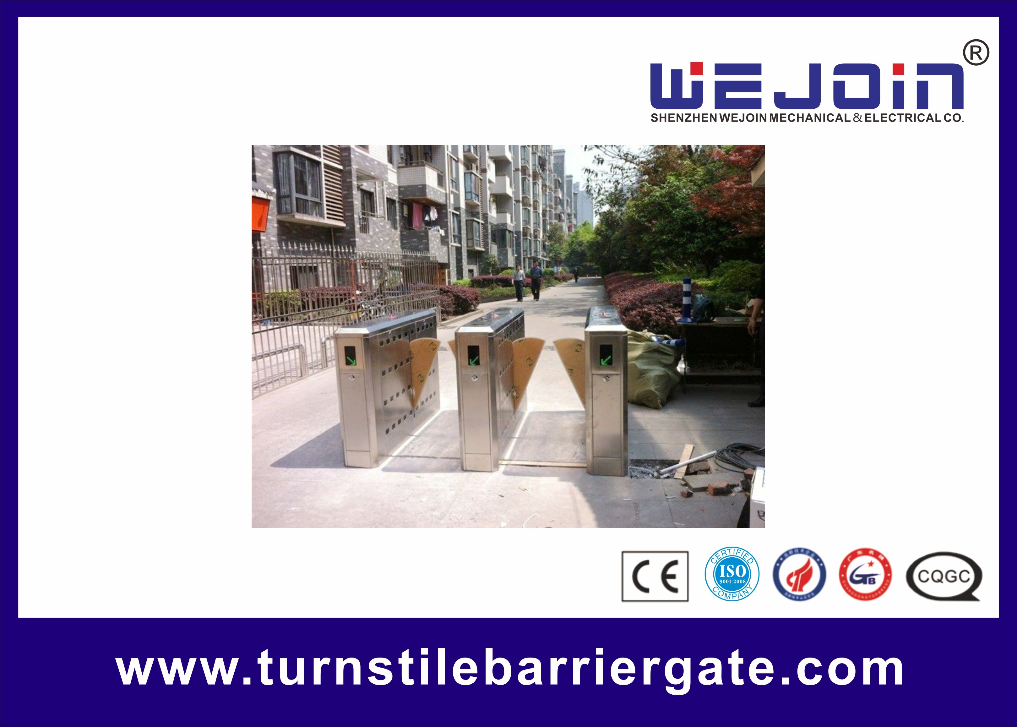Full-Automatic Access Control Flap Barrier With Anti-pinch Function And ...